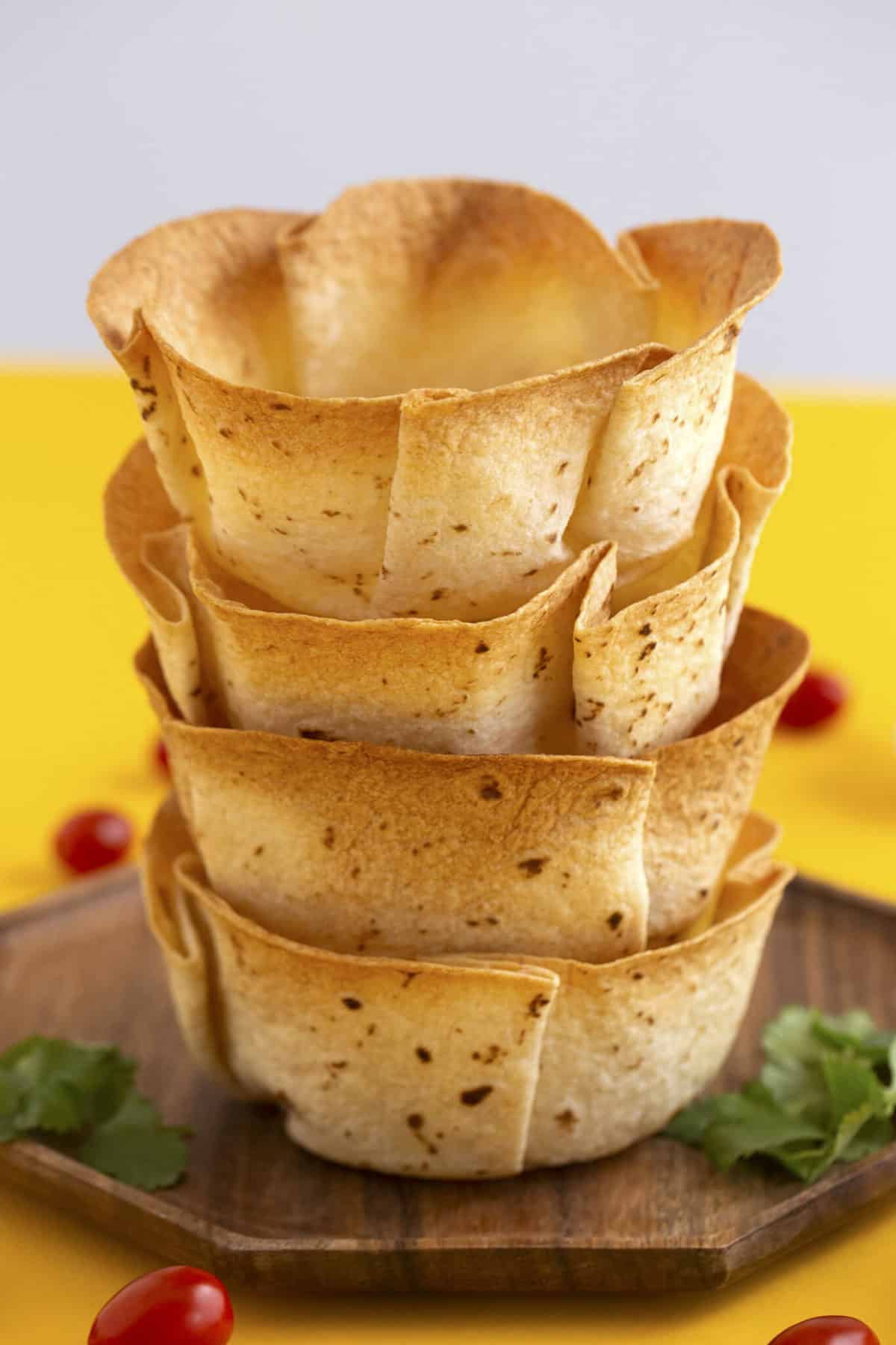 Homemade Baked Tortilla Bowls for Taco Salad - Mind Over Munch