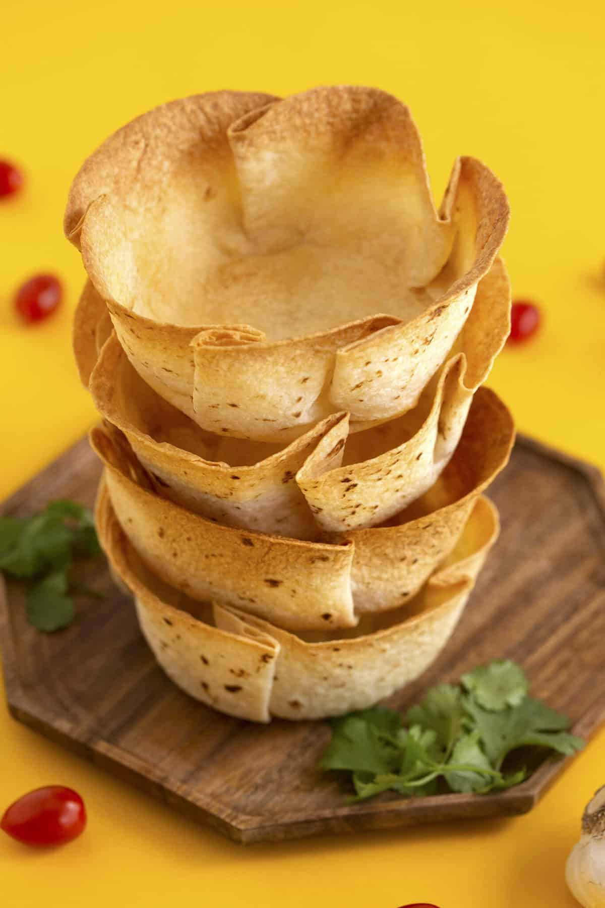 Homemade Baked Tortilla Bowls for Taco Salad - Mind Over Munch