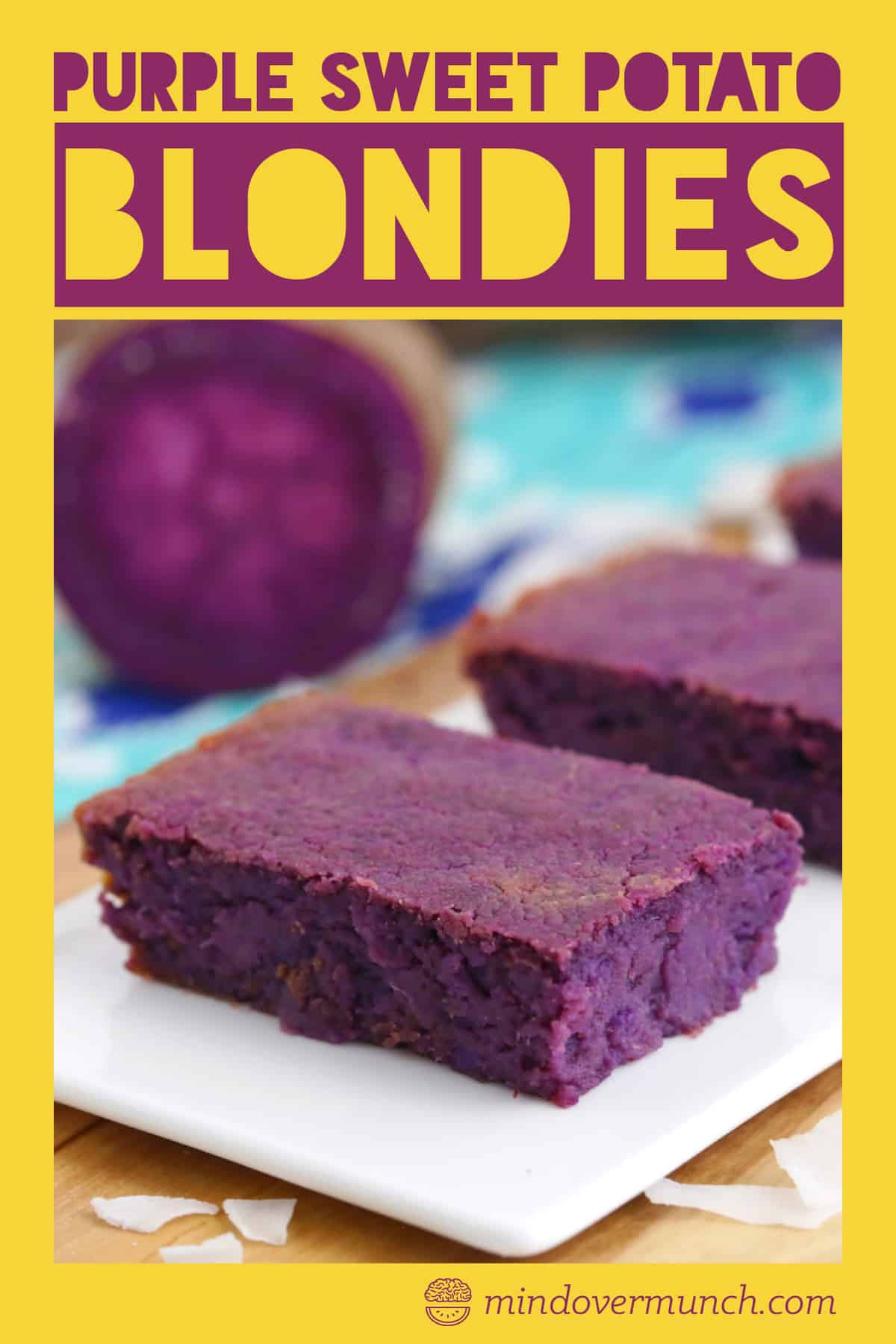 Purple Sweet Potato Breakfast Bars | Vegan & Lower Carb - Mind Over Munch
