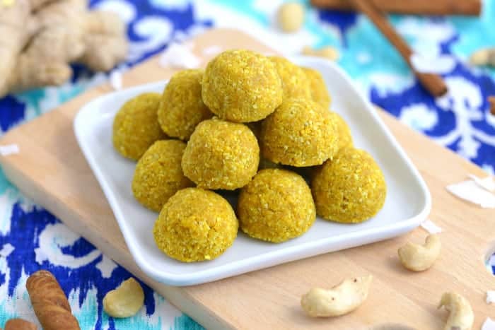 Turmeric No Bake Energy Bites | Vegan & Low Carb