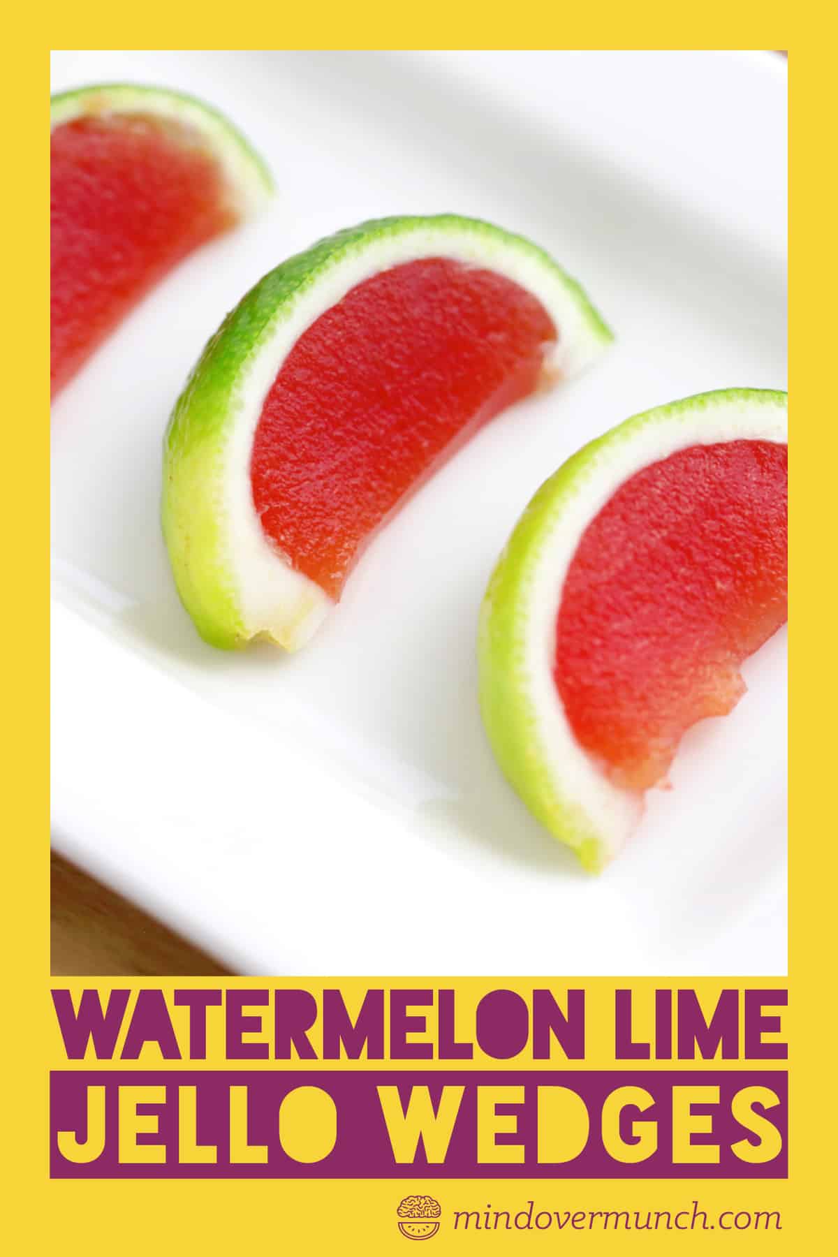 Watermelon Jello Slices | 3 Ingredient Summer Party Snack - Mind Over Munch