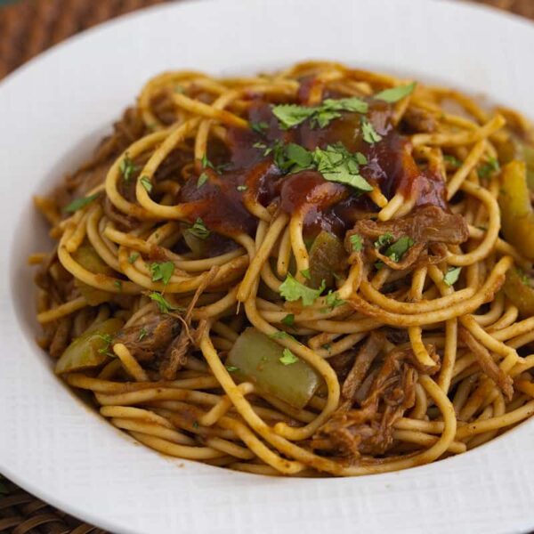 Easy BBQ Spaghetti Recipe - Mind Over Munch