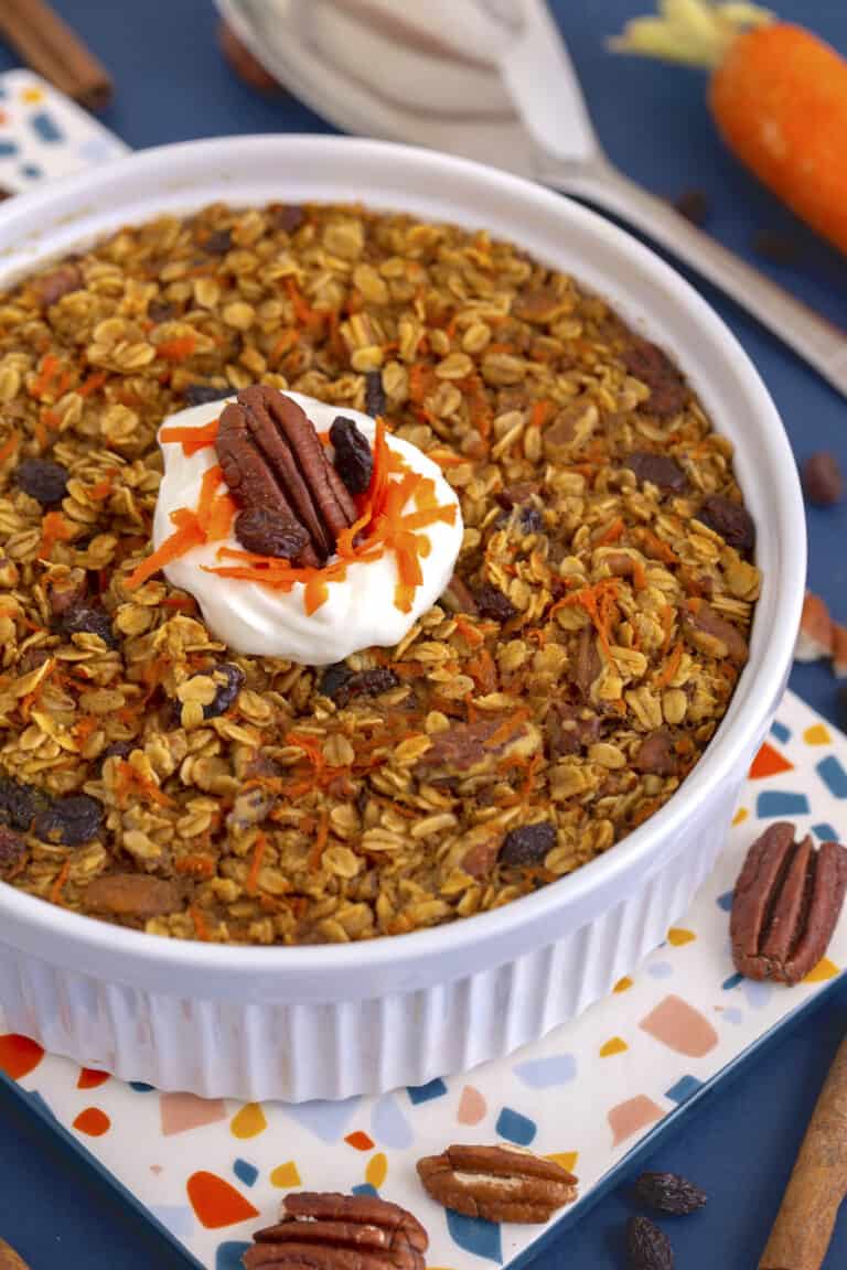 Carrot Cake Baked Oatmeal - Mind Over Munch