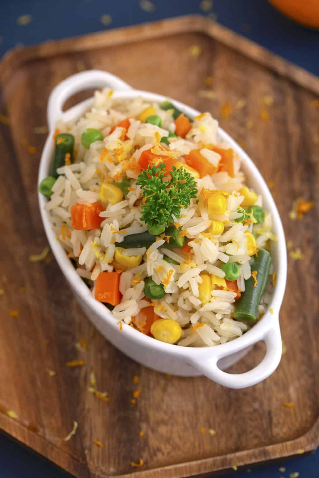 Easy Vegetable Rice Pilaf - Mind Over Munch