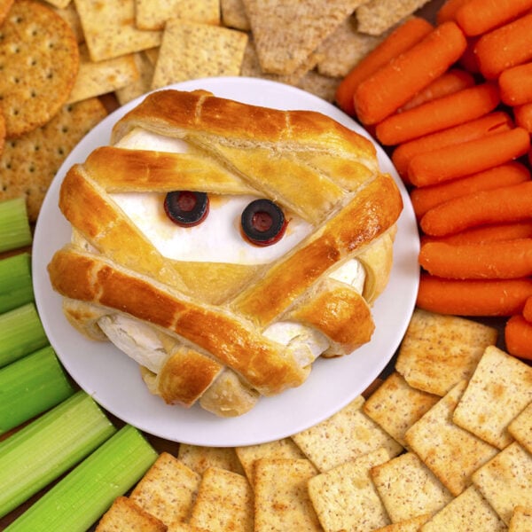 Mummy Baked Brie in Puff Pastry - Mind Over Munch