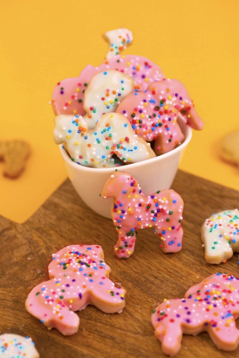 Frosted Animal Cracker Cookies - Mind Over Munch
