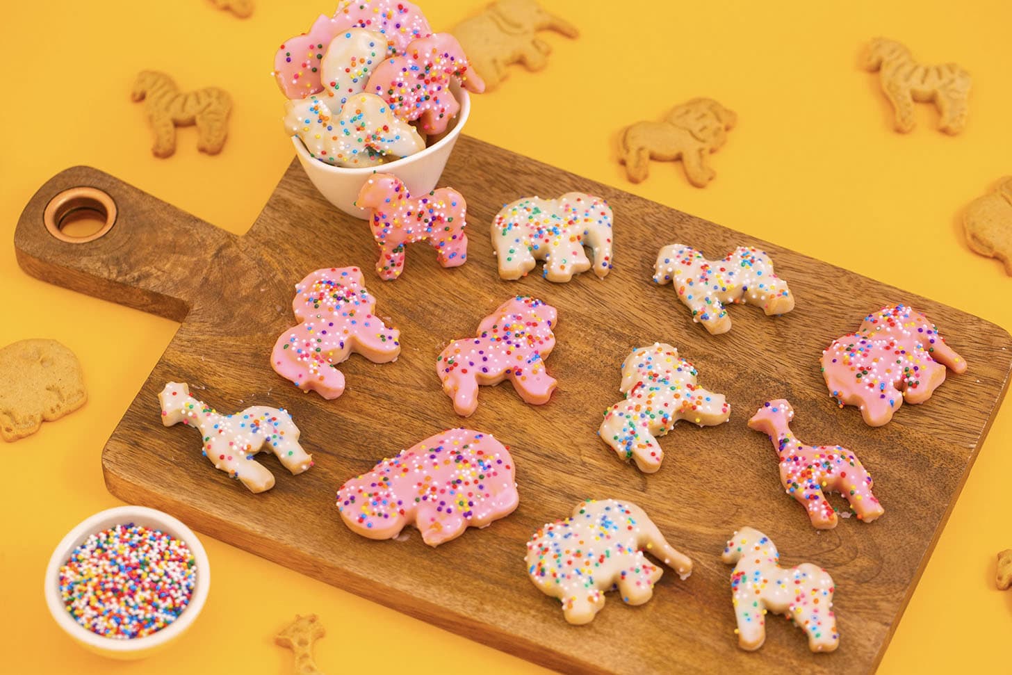 Frosted Animal Cracker Cookies - Mind Over Munch