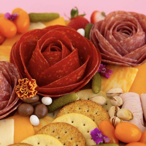 How to Make Meat Roses for a Charcuterie Board - Mind Over Munch