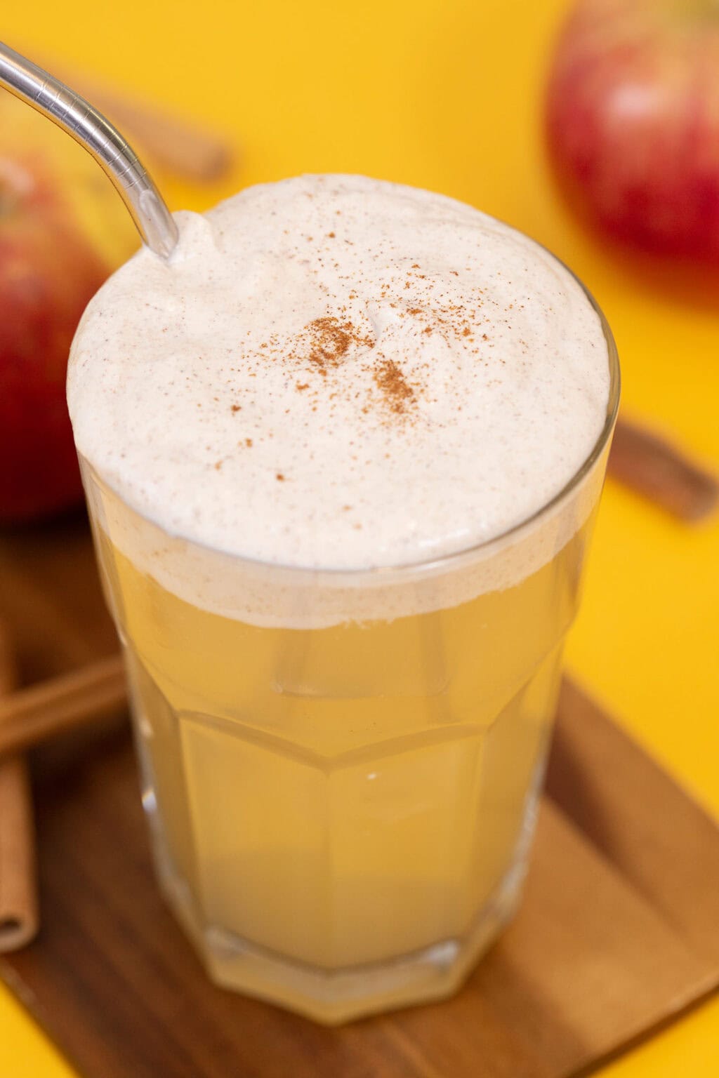 Iced Apple Cider with Cinnamon Cold Foam - Mind Over Munch